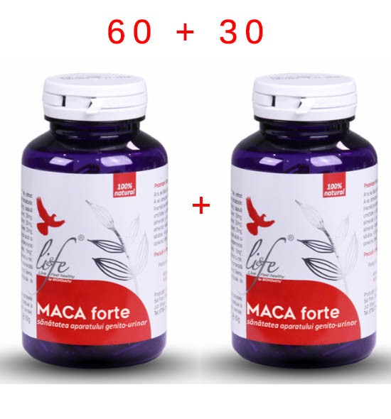 Maca Forte 60 + 30 capsule DVR Pharm - Plantilia