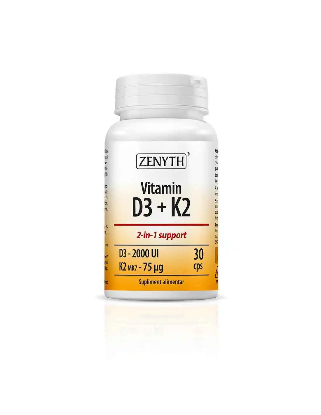 Vitamina D3 + K2 30 capsule Zenyth - Plantilia
