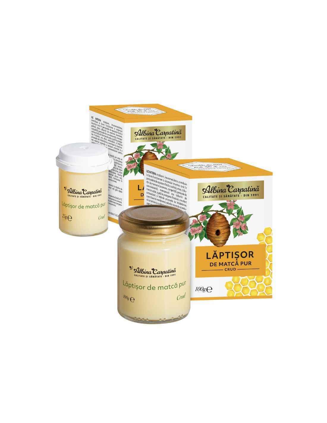 Laptisor de matca pur 100 g + 25 g Albina Carpatina - Plantilia