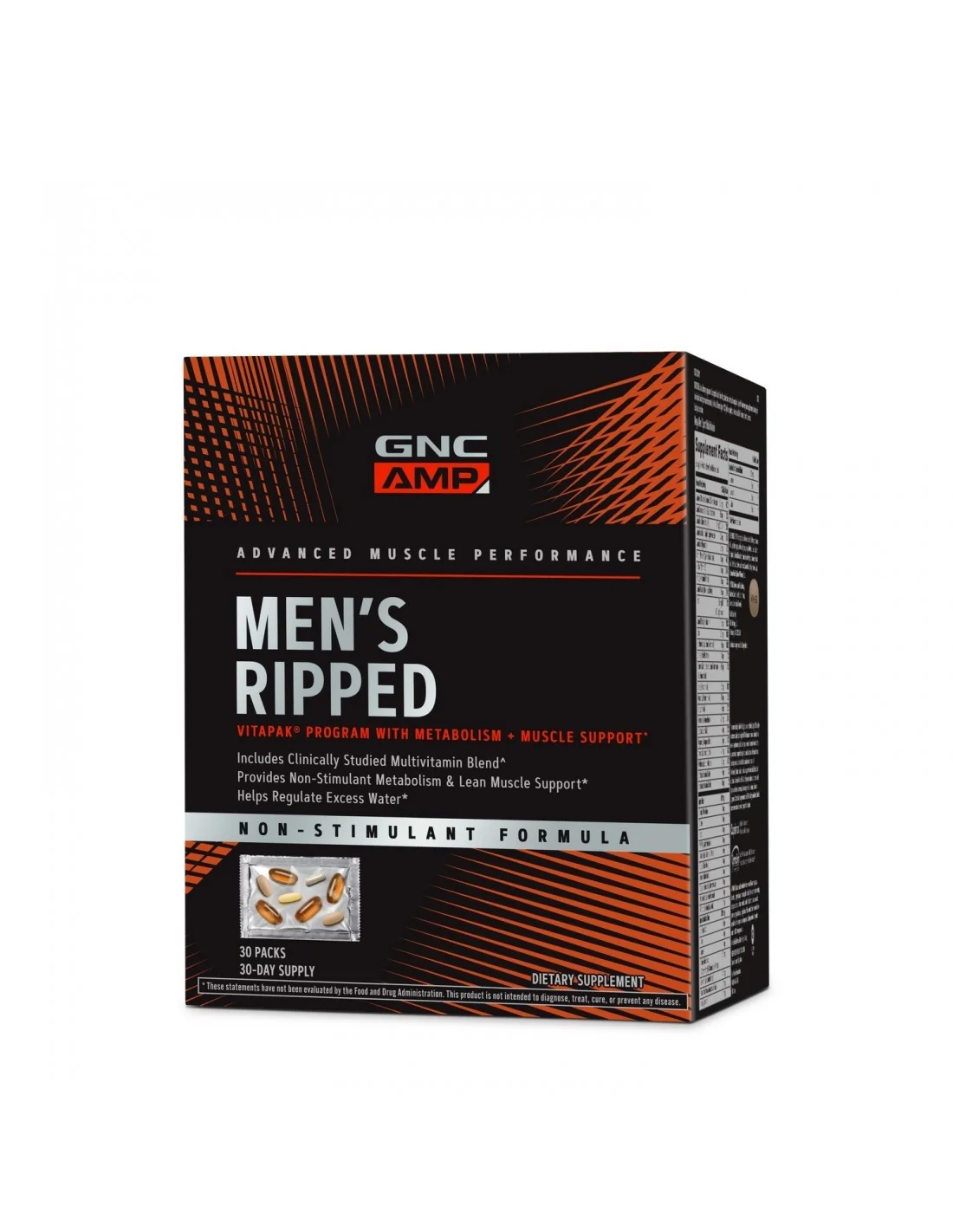 Gnc Amp Men's Ripped Vitapak Complex De Multivitamine Pentru Barbati ...