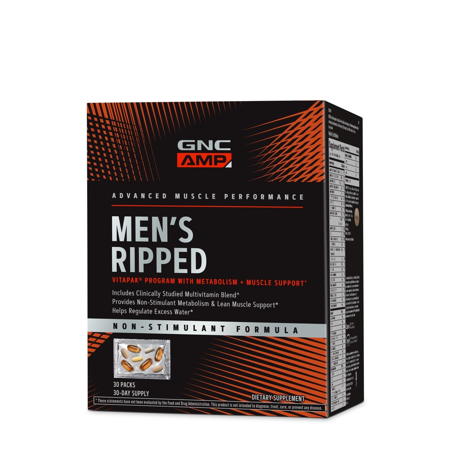 Gnc Amp Men's Ripped Vitapak Complex De Multivitamine Pentru Barbati ...