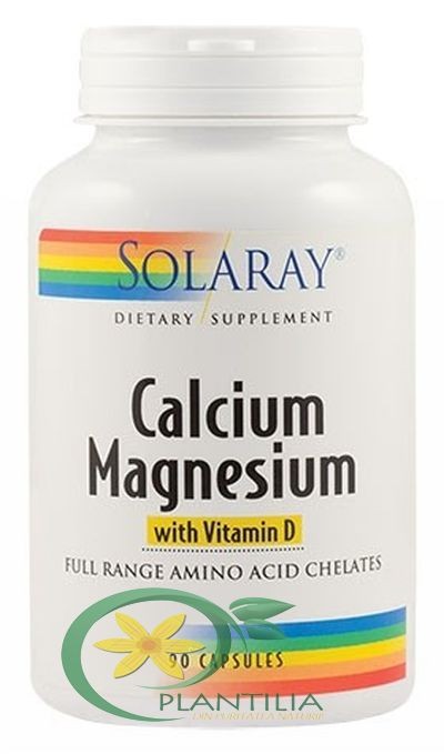 Calciu Magneziu si Vitamina D 90cps Solaray Secom - Plantilia