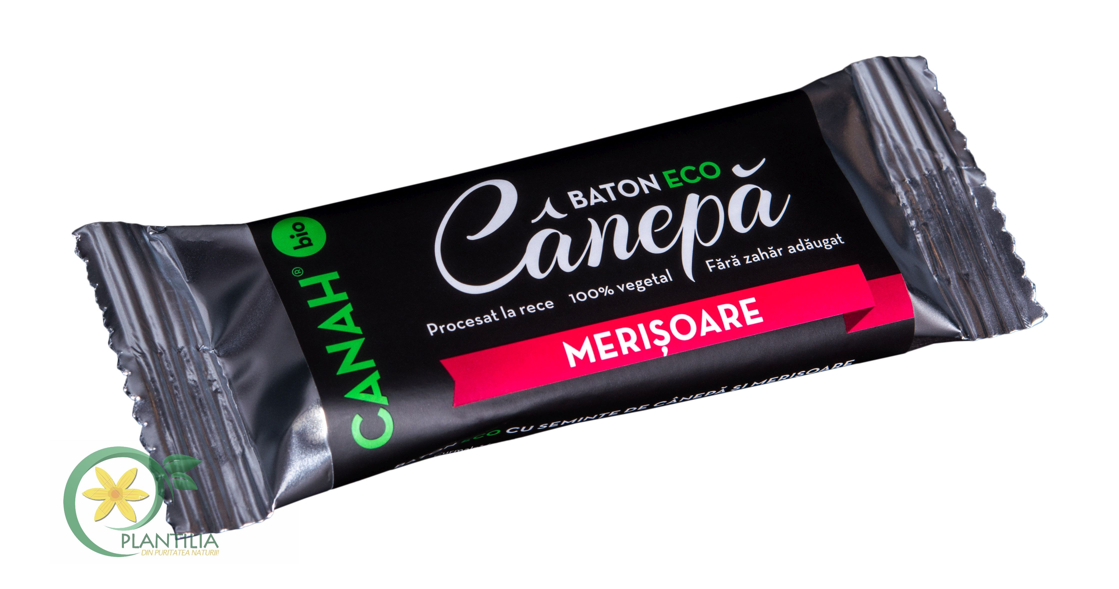 Baton de Canepa cu Merisoare Bio 48g Canah - Plantilia