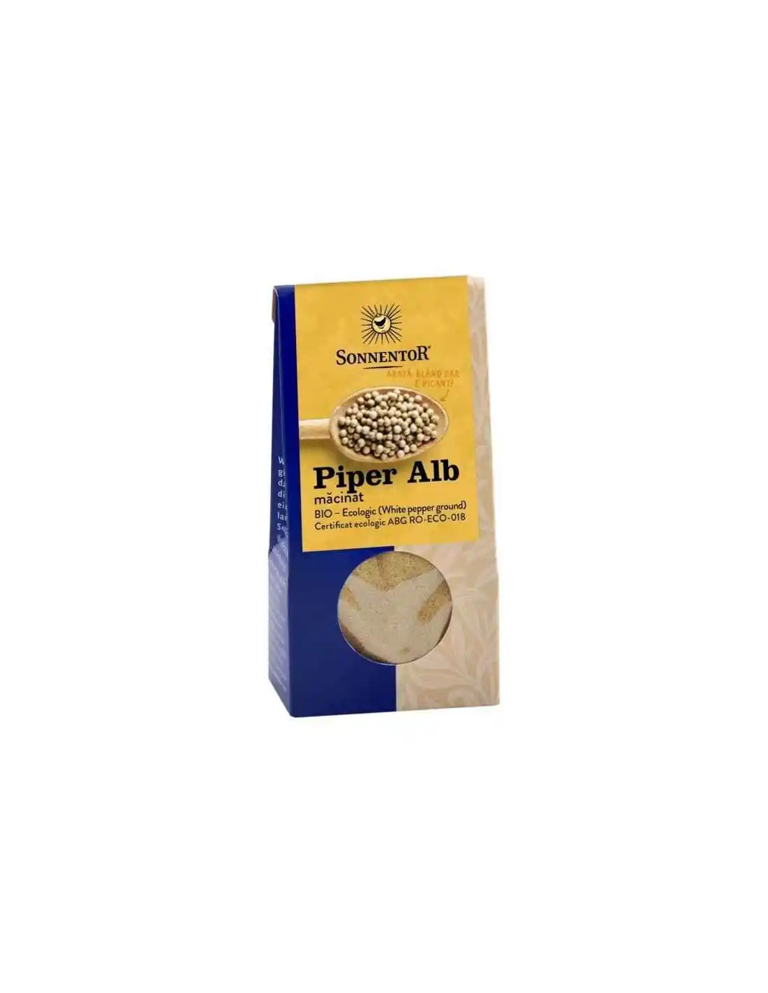 CONDIMENT - PIPER ALB MACINAT ECO 35gr SONNENTOR - Plantilia