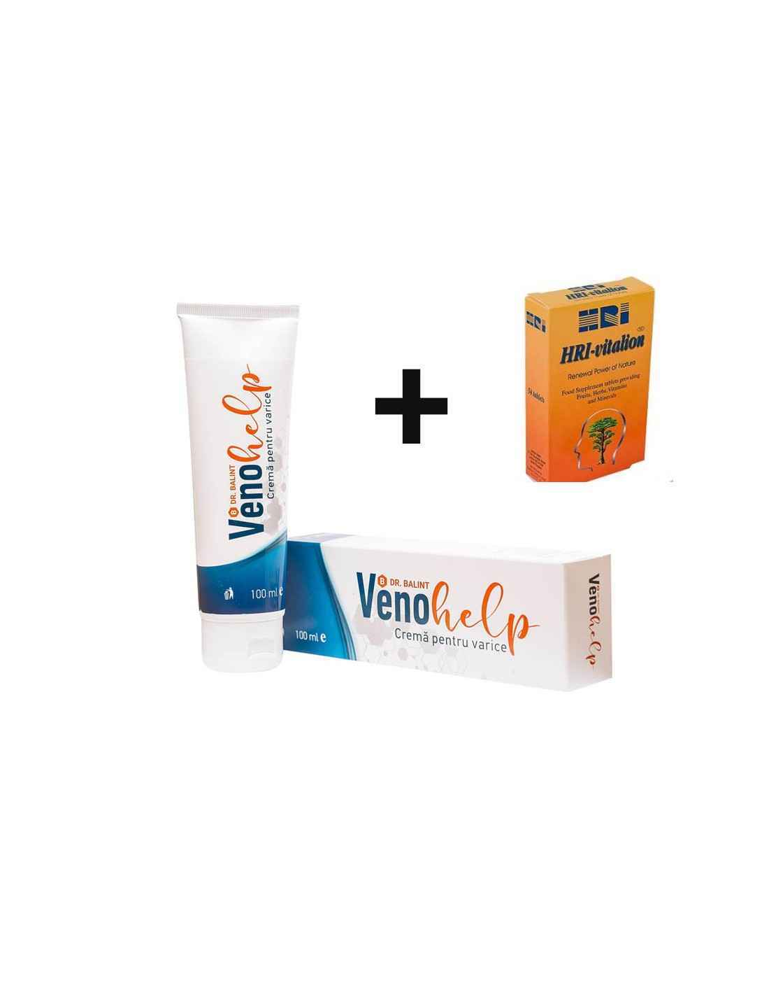 CREMA VARICE VENOHELP 100ML+HRI-VITALION 54tbl PROMO VITALION - Plantilia
